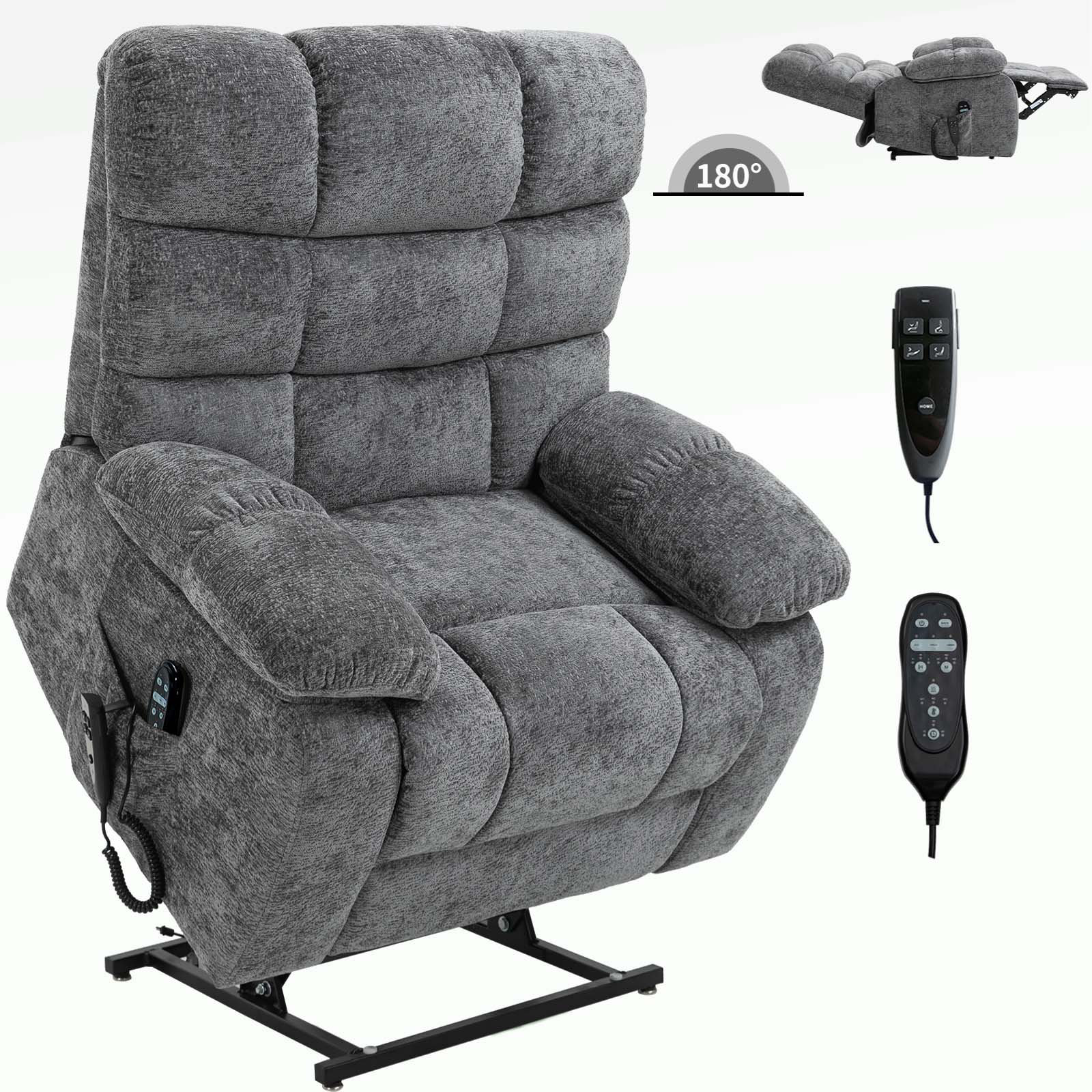 Latitude Run® Large Electric Power Lift Recliners with Power-Remote ...