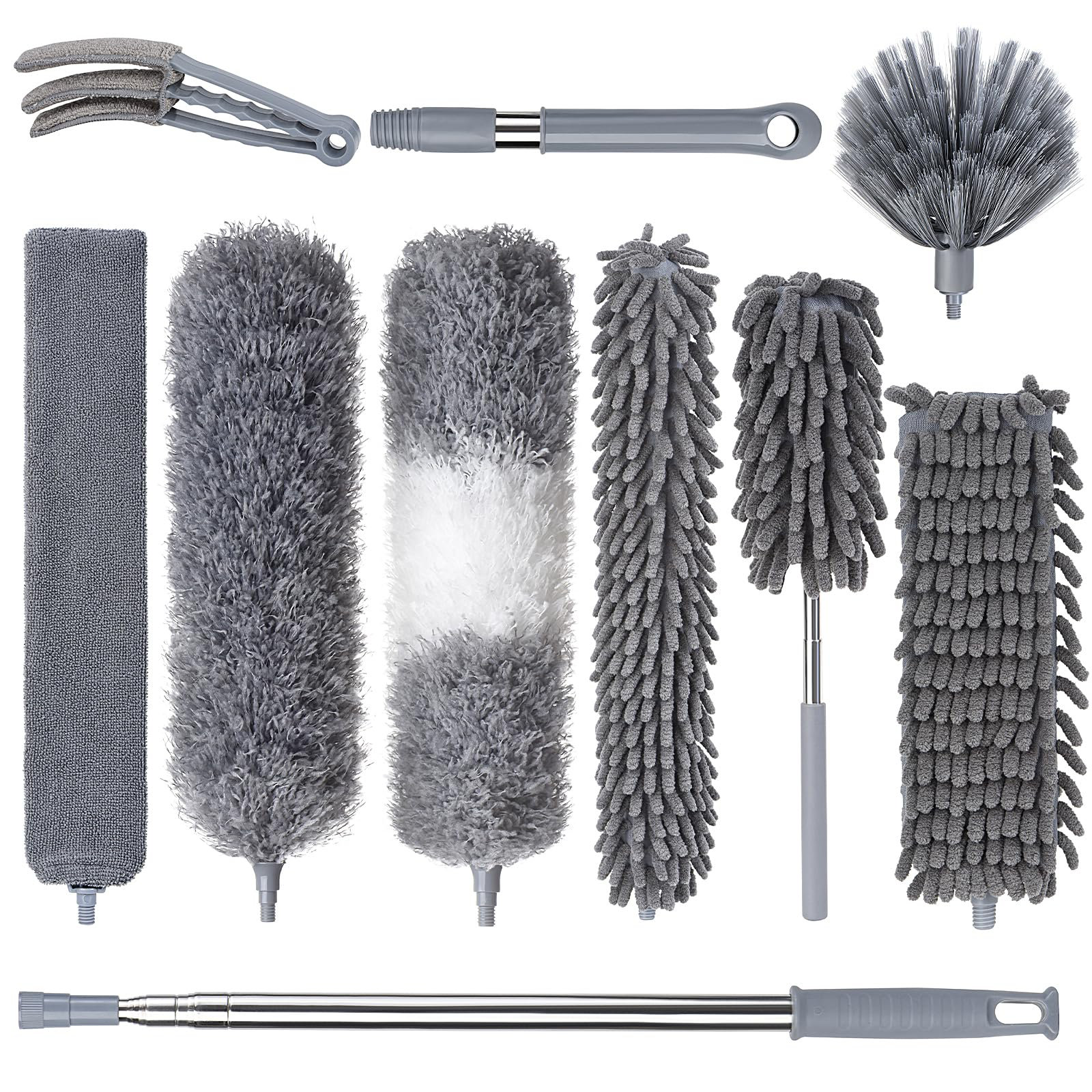 FEIYAN Dusters For Cleaning, Feather Duster Set, 10PCS Duster With ...