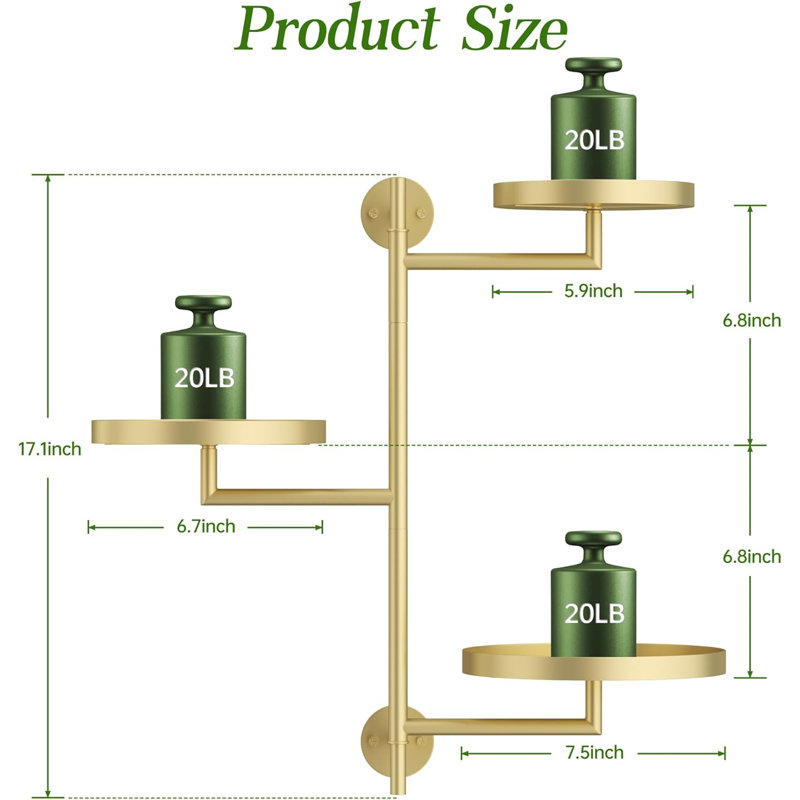 Mercer41 3-tier Window Rotating Plant Stand Gold | Wayfair