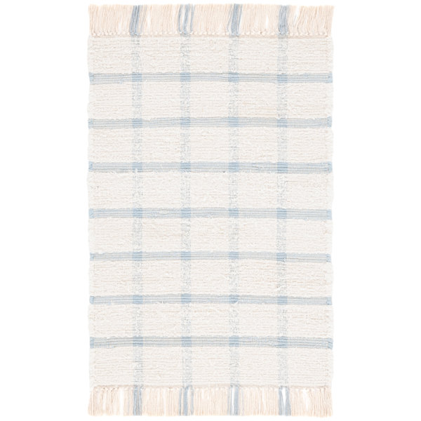 Gracie Oaks Fernande Handwoven Recycled Cotton Plaid Rug & Reviews ...