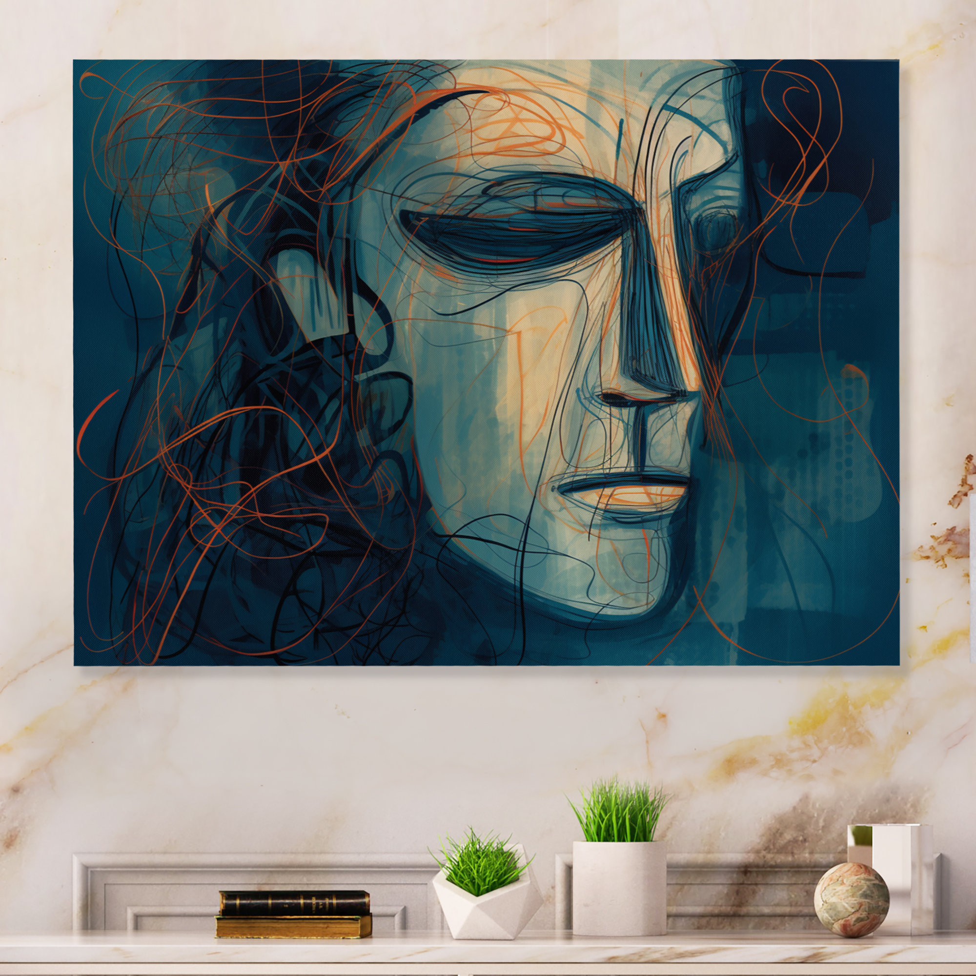 Ivy Bronx Male Linear Portrait I - Men Metal Wall Art | Wayfair