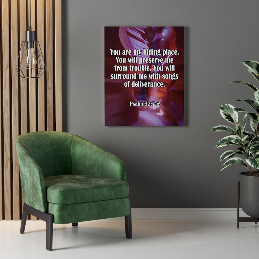 Trinx Psalm 32:7-8 You Are My Hiding Place Bible Verse Canvas Christian ...