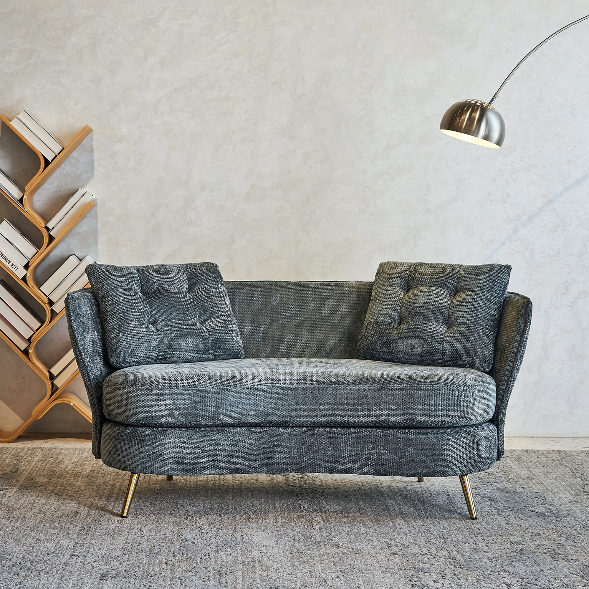 George Oliver Polyester fiber Loveseat Sofa Upholstered Couch | Wayfair