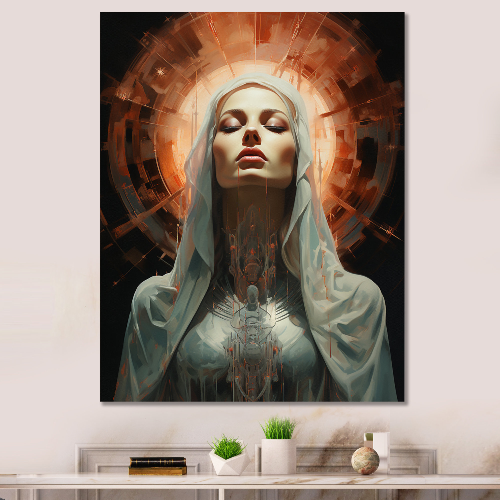 House of Hampton® Radiant Portrait Of Holy Mary I On Canvas Print | Wayfair