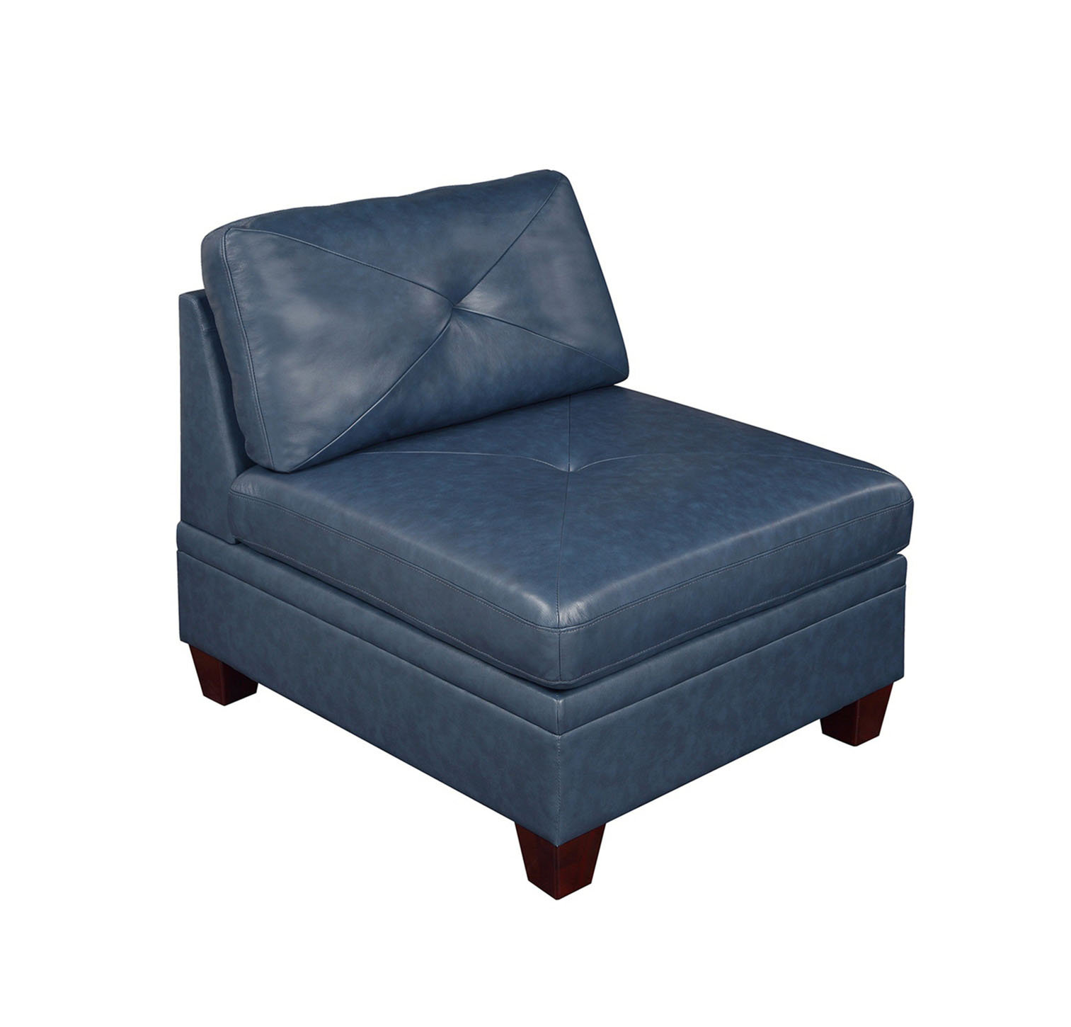 Red Barrel Studio® Contemporary Genuine Leather Armless Chair, Reading ...