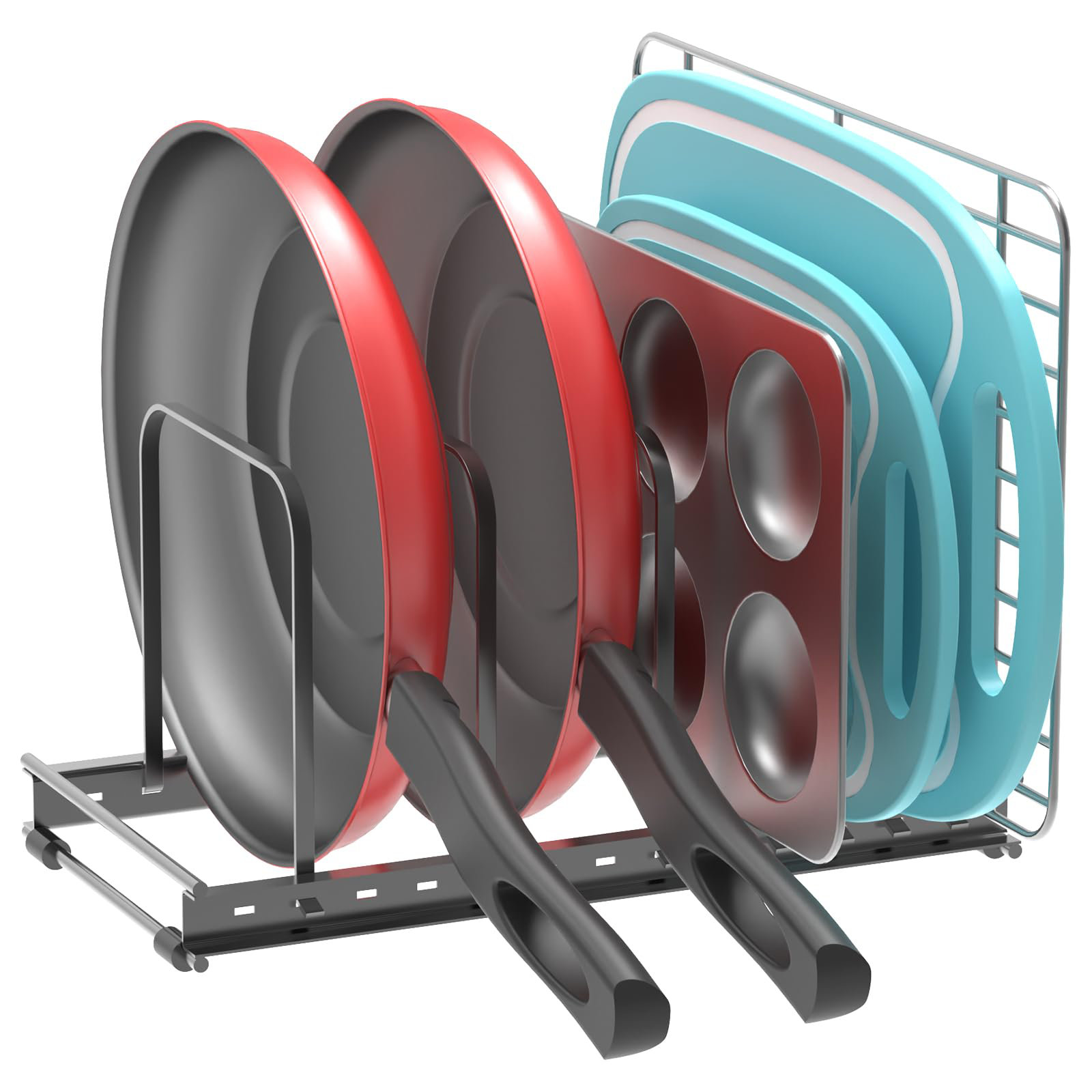 17 Stories Iron Rectangle Countertop / Cabinet Pot Rack | Wayfair