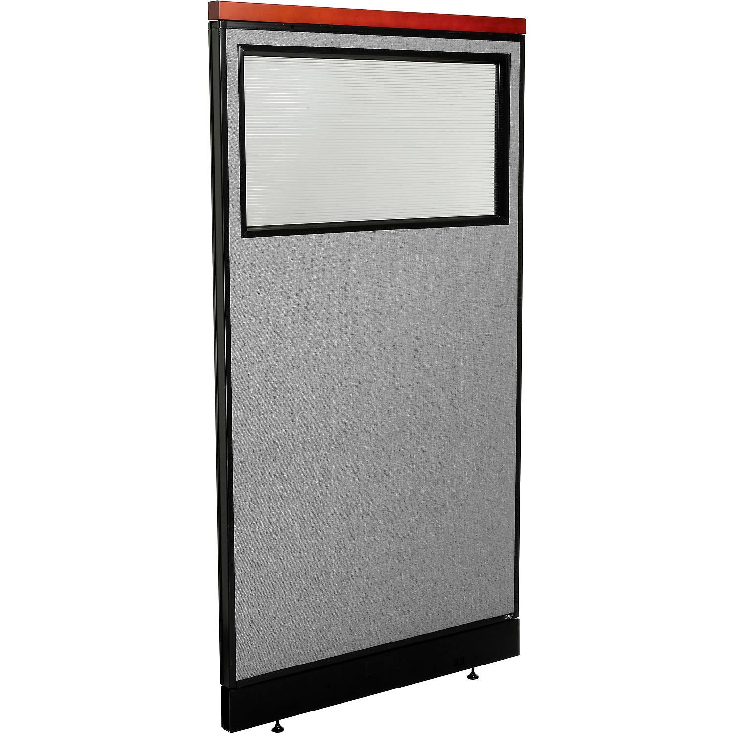 Interion Deluxe Blue Office Partition Panel With Partial Window & Pass ...