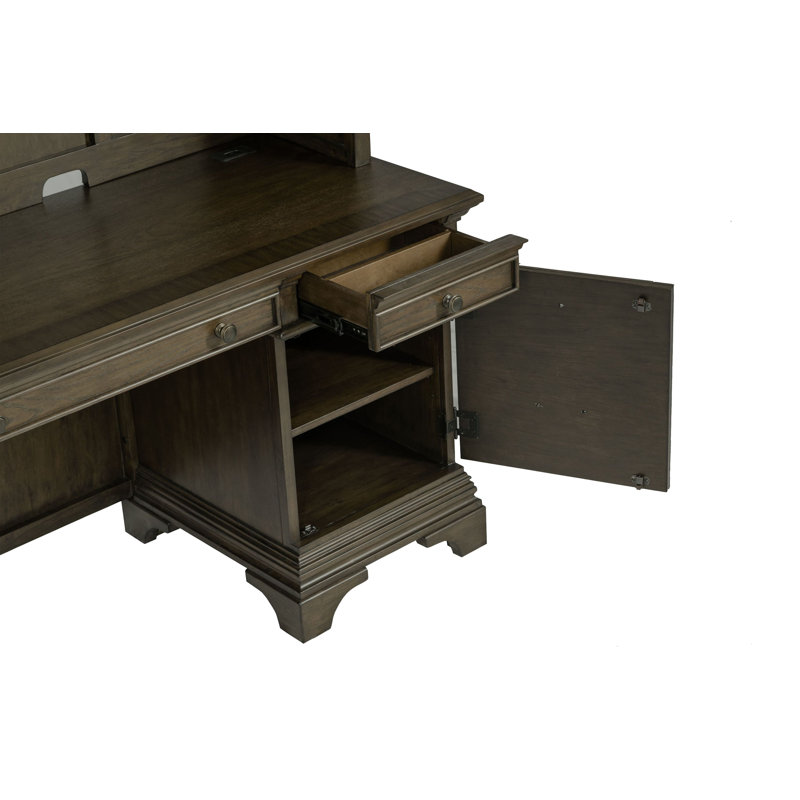 Lark Manor™ Arnoldus Credenza Desk with Hutch | Wayfair