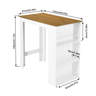 17 Stories Kitchen Breakfast Bar Table with 3-Tier Storage Shelves ...