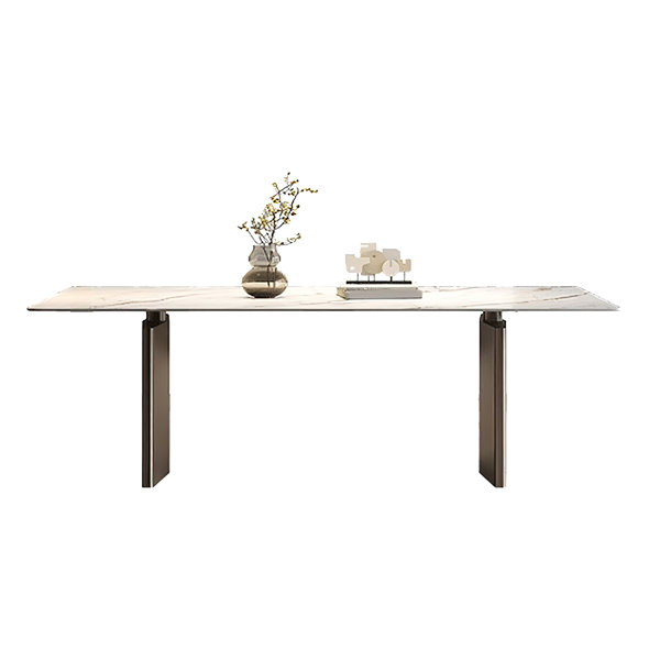 Orren Ellis Deyana Modern Rectangular Sintered Stone Dining Table ...