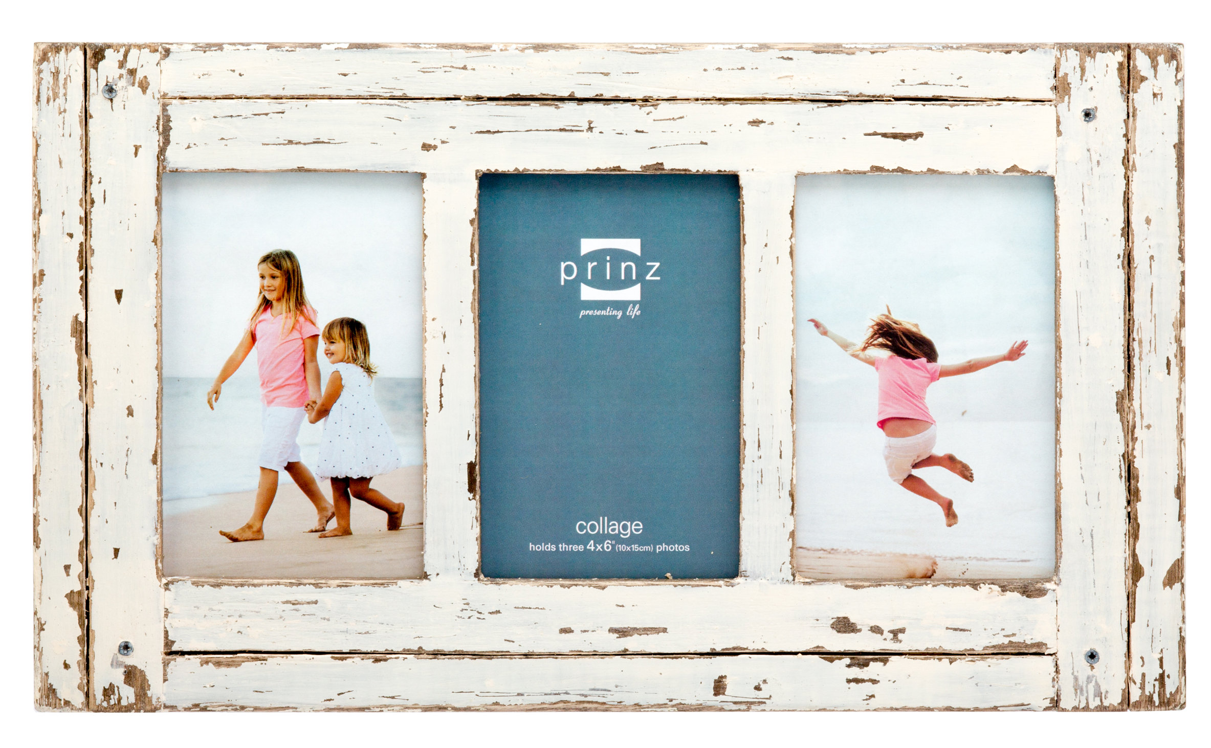 Highland Dunes Oxley Wood Plank 3-Opening Collage Picture Frame ...