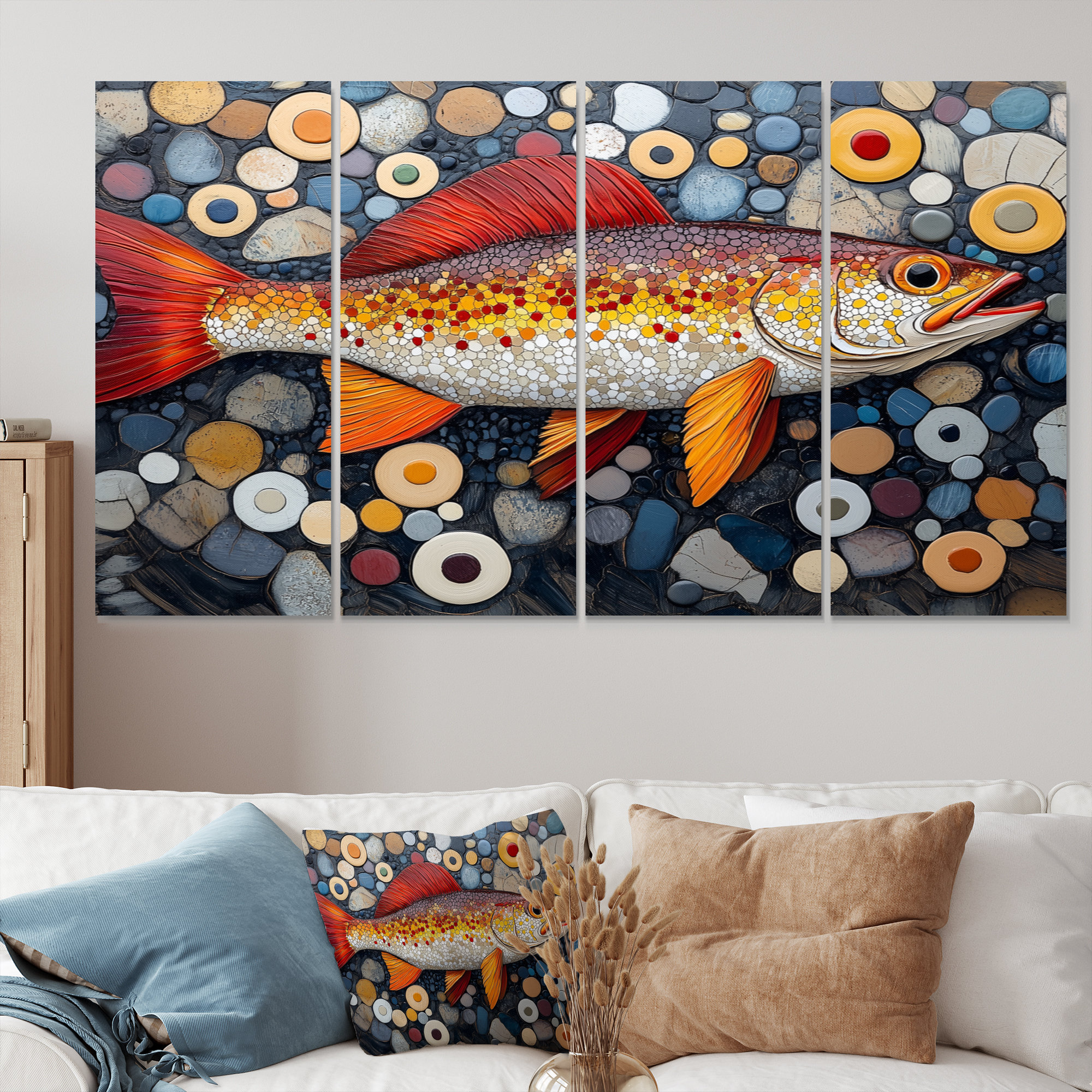 Beachcrest Home™ Red And Orange Arctic Char II - Fish Animal Wall Decor ...