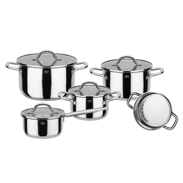 GSW 9 - Piece Stainless Steel Cookware Set | Wayfair.co.uk