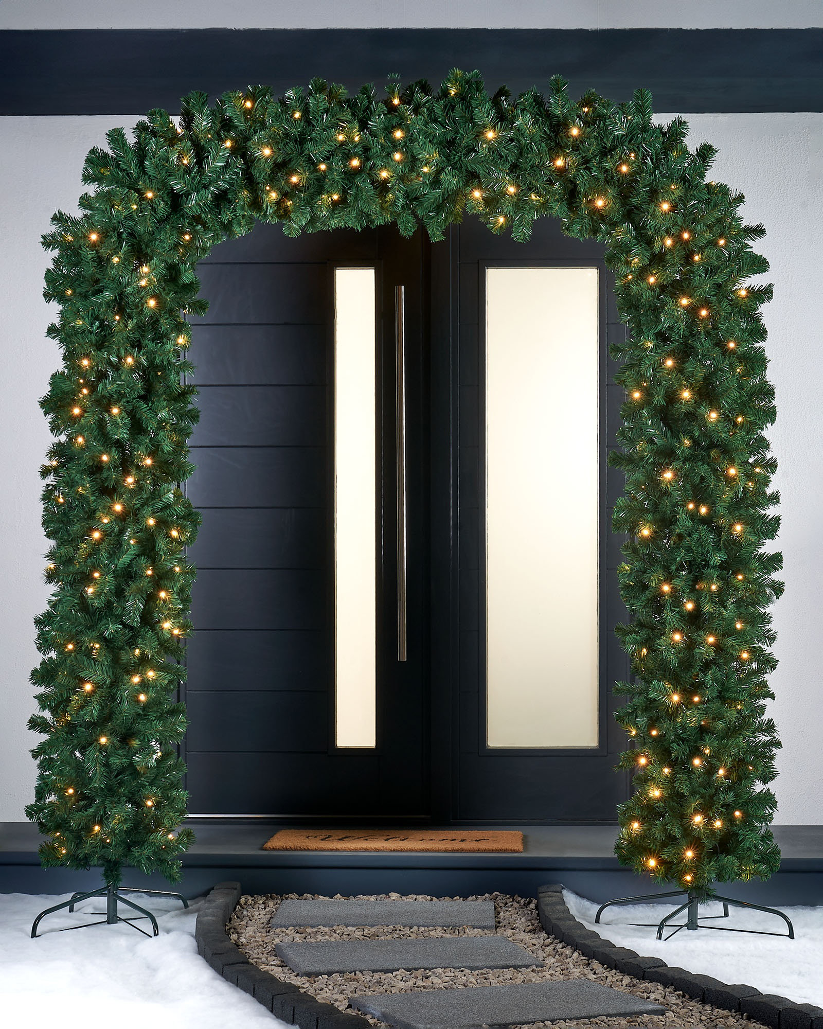 The Seasonal Aisle Pre-Lit Arch Doorway Garland, 8 ft | Wayfair.co.uk