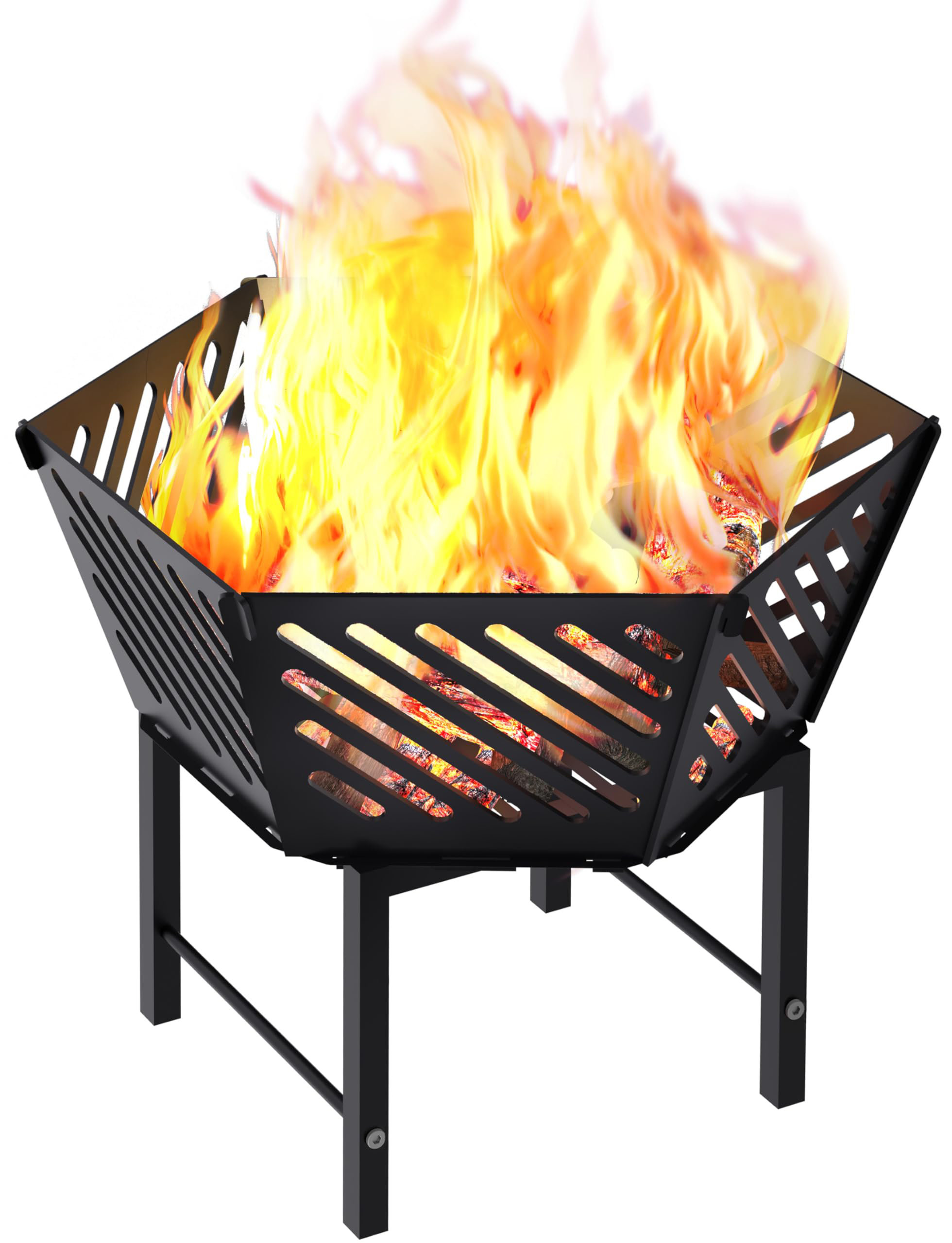 Latitude Run® 22.5 Inch Portable Plug Fire Pit For Camping, Heightened ...