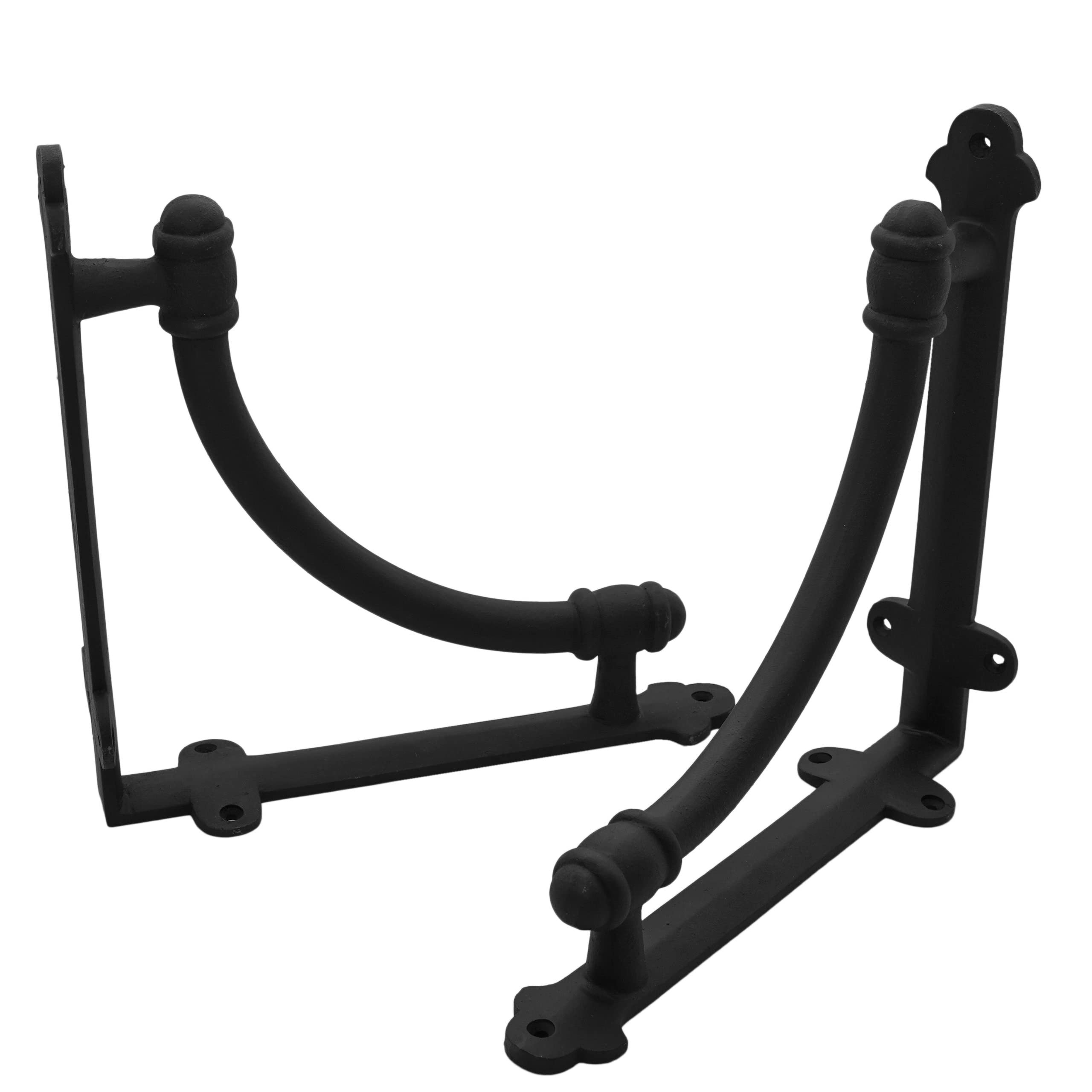 Canora Grey Gunnbjorn Shelf Brackets Pair Solid CAST Iron Victorian ...