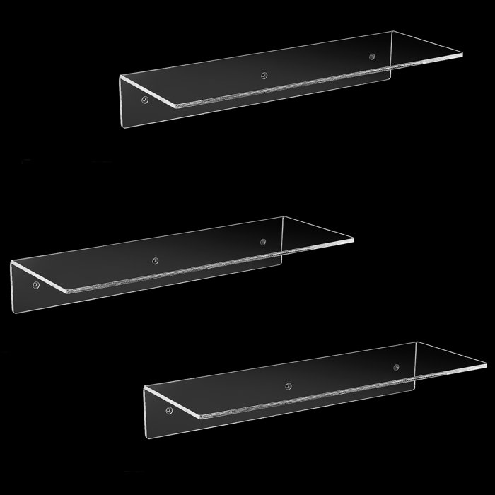 Rebrilliant Therese 3 Piece Plastic / Acrylic Floating Shelf & Reviews ...