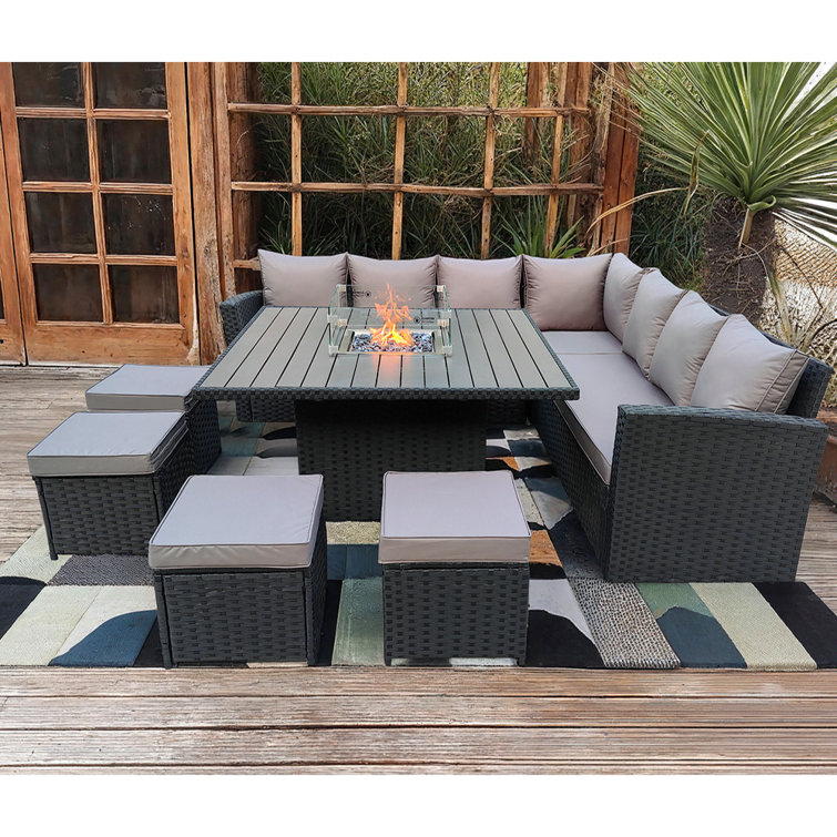 ClassicLiving Deodhar 11 - Person Garden Lounge Set | Wayfair.co.uk