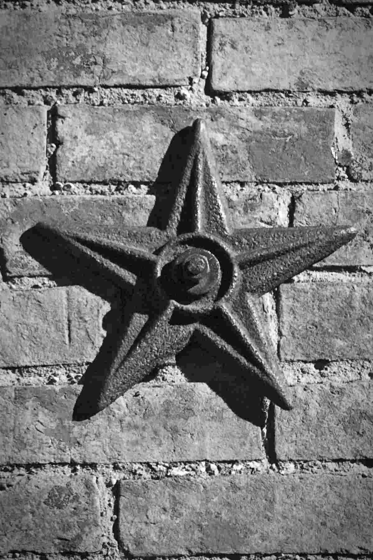 Union Rustic Grayscale Star On Brick Wall Photography | Wayfair