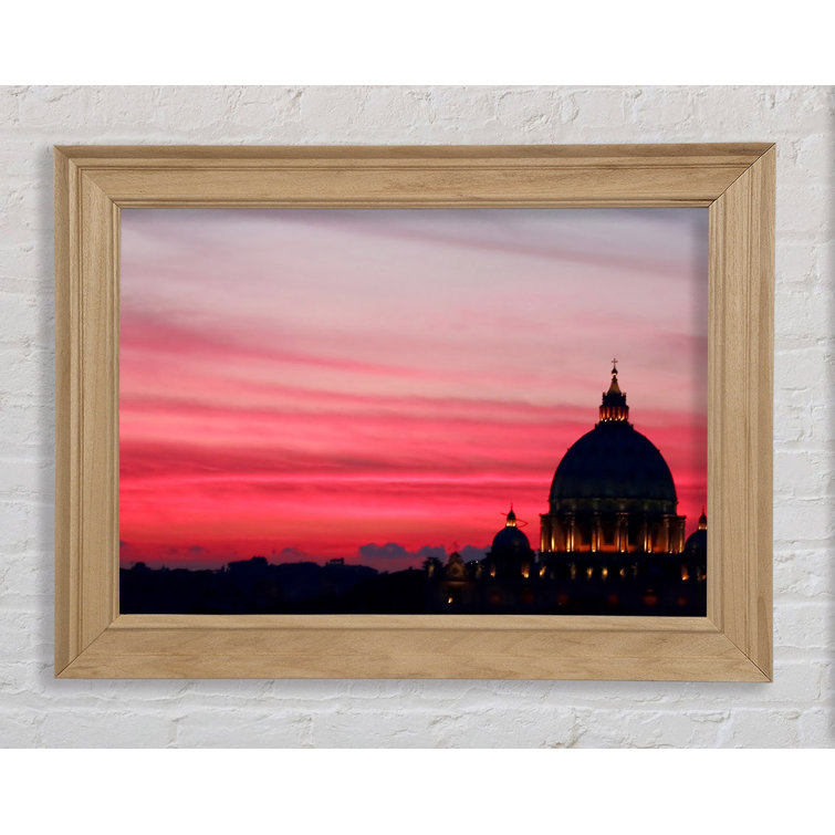 Bright Star St Peters Basilica Pink - Single Picture Frame Art Prints ...