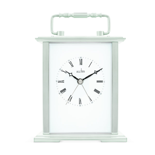 Acctim Gainsborough Mantel Clock Quartz Polished Metal Carriage Clock ...