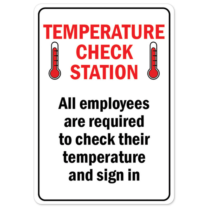 SignMission Temperature Check Station | Wayfair