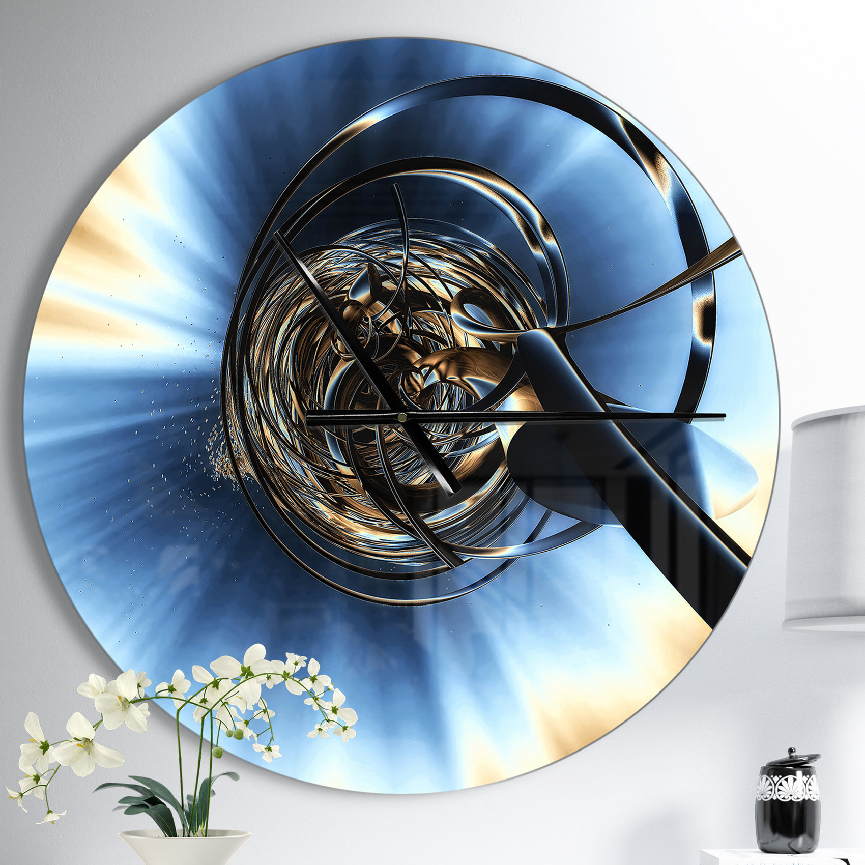 East Urban Home Fractal 3D Tangled Knot - Modern wall clock - Wayfair ...