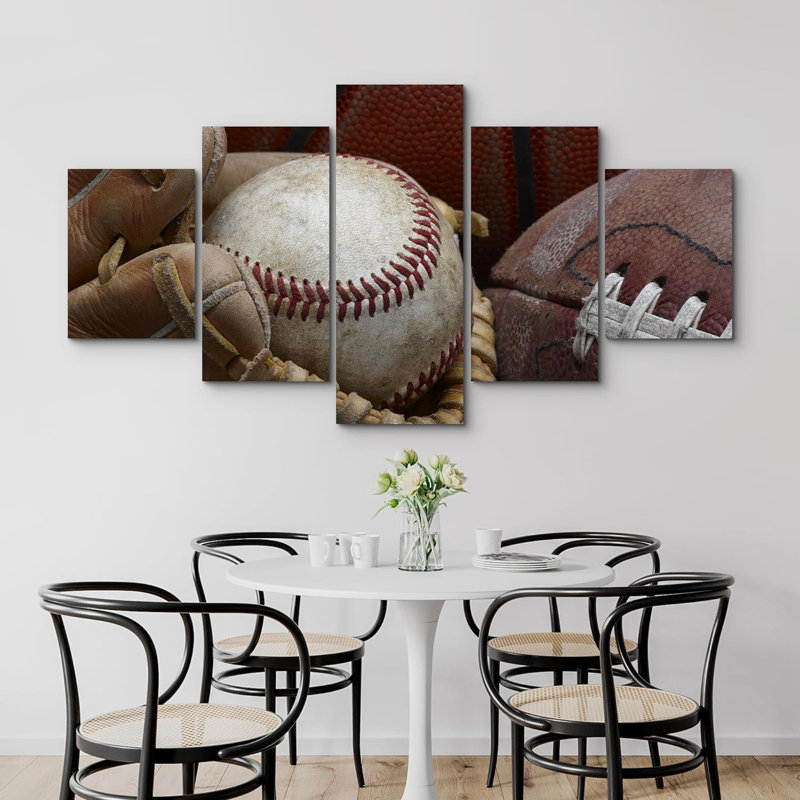 IDEA4WALL Baseball, Football & Basketball Sports Room Pictures Extra ...