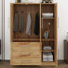 Millwood Pines 4 Door Wardrobe Armoire Closet With 3 Drawers And ...