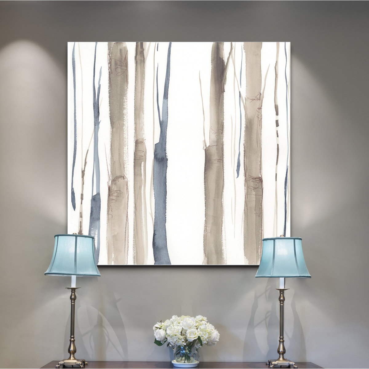 Ebern Designs 'Duo Tone Trees II' Painting & Reviews | Wayfair