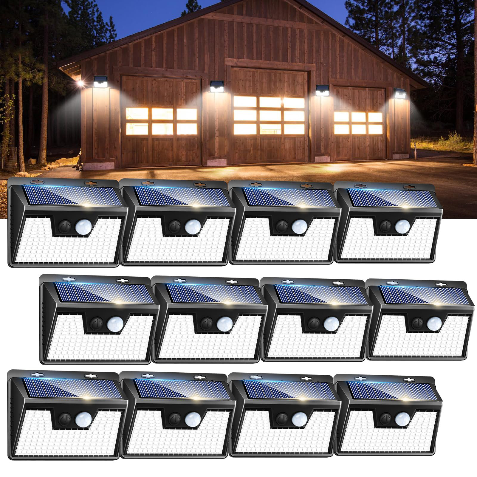 Orren Ellis 3 Lighting Modes Solar Motion Sensor Light Outdoor ...