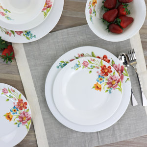 Gibson Tempered Glass Dinnerware Set - Service for 4 | Wayfair