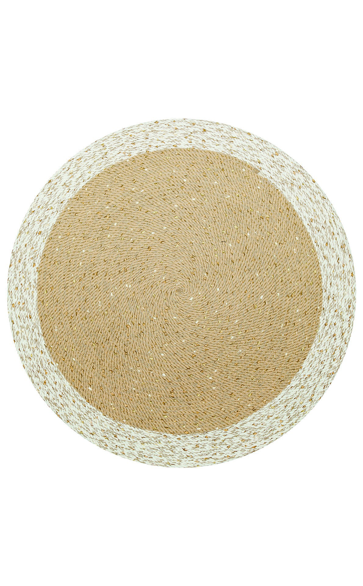 East Urban Home Round Breene Handwoven 3'11" Cotton/Polyester/Jute Area ...