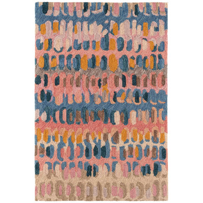 Dash and Albert Rugs Paint Chip Coral Hand Micro Hooked Wool Rug ...