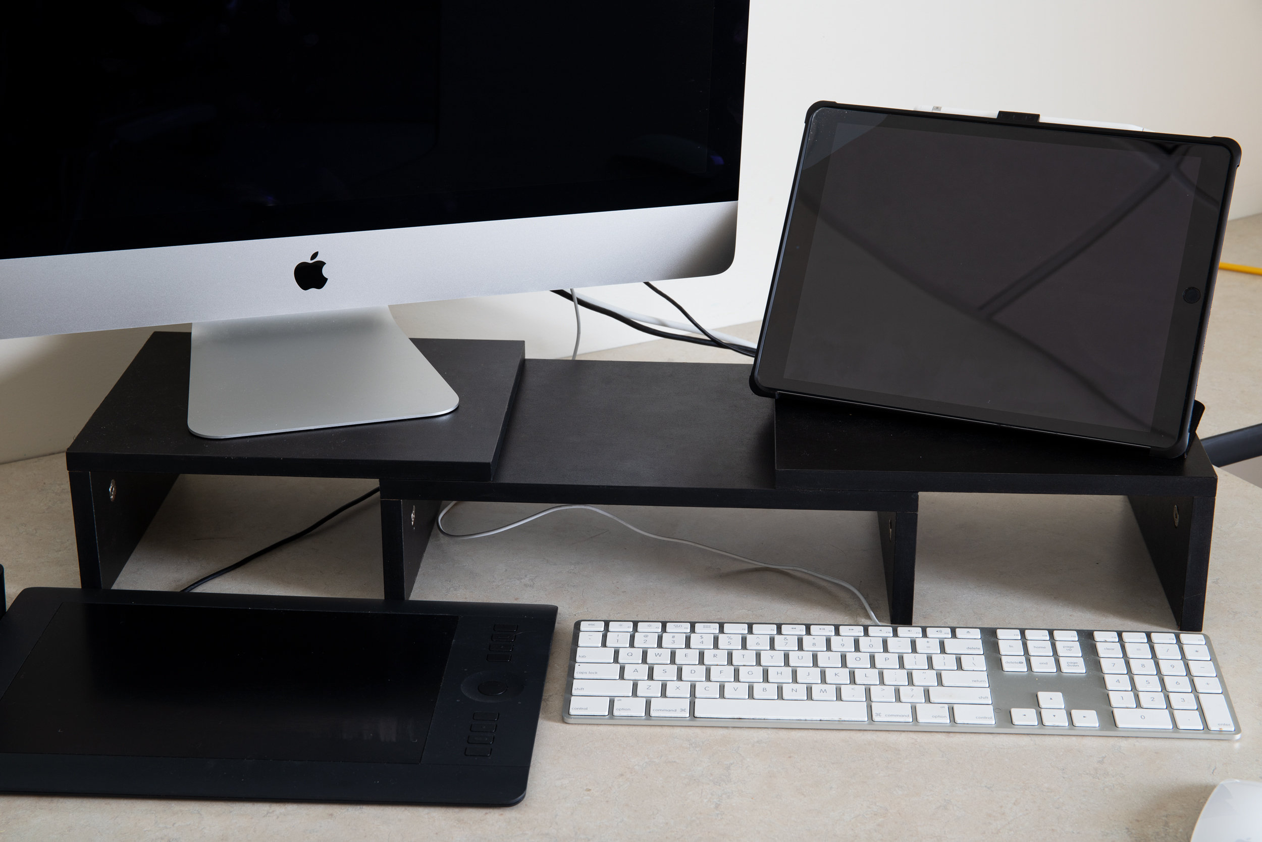 Mind Reader Dual Monitor Stand, Height Adjustable, Desktop Organizer ...