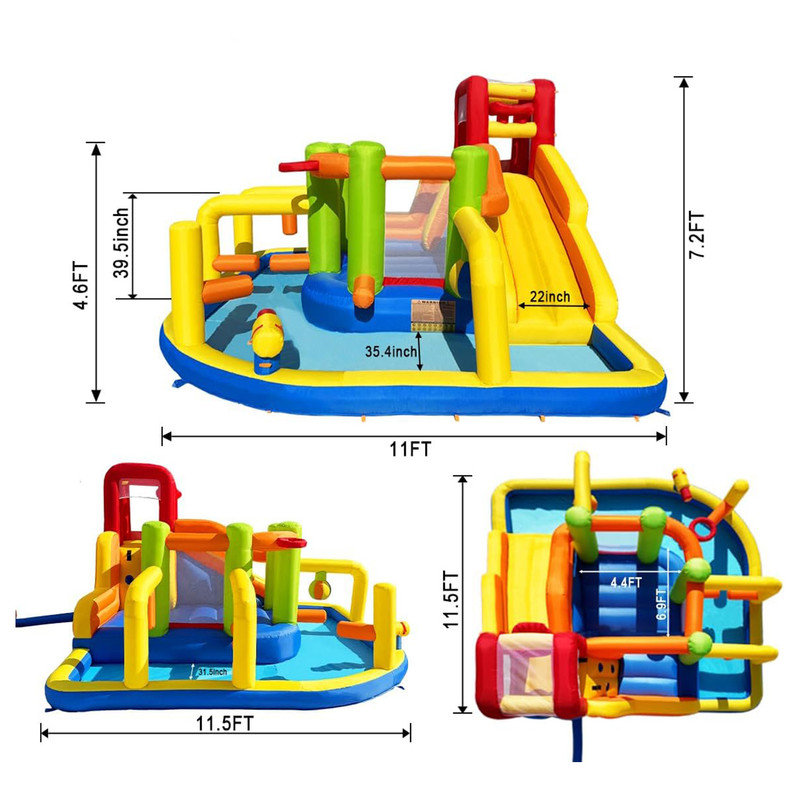IDIABA Inflatable Obstacle Bounce House, Kids Bounce House Water Park ...