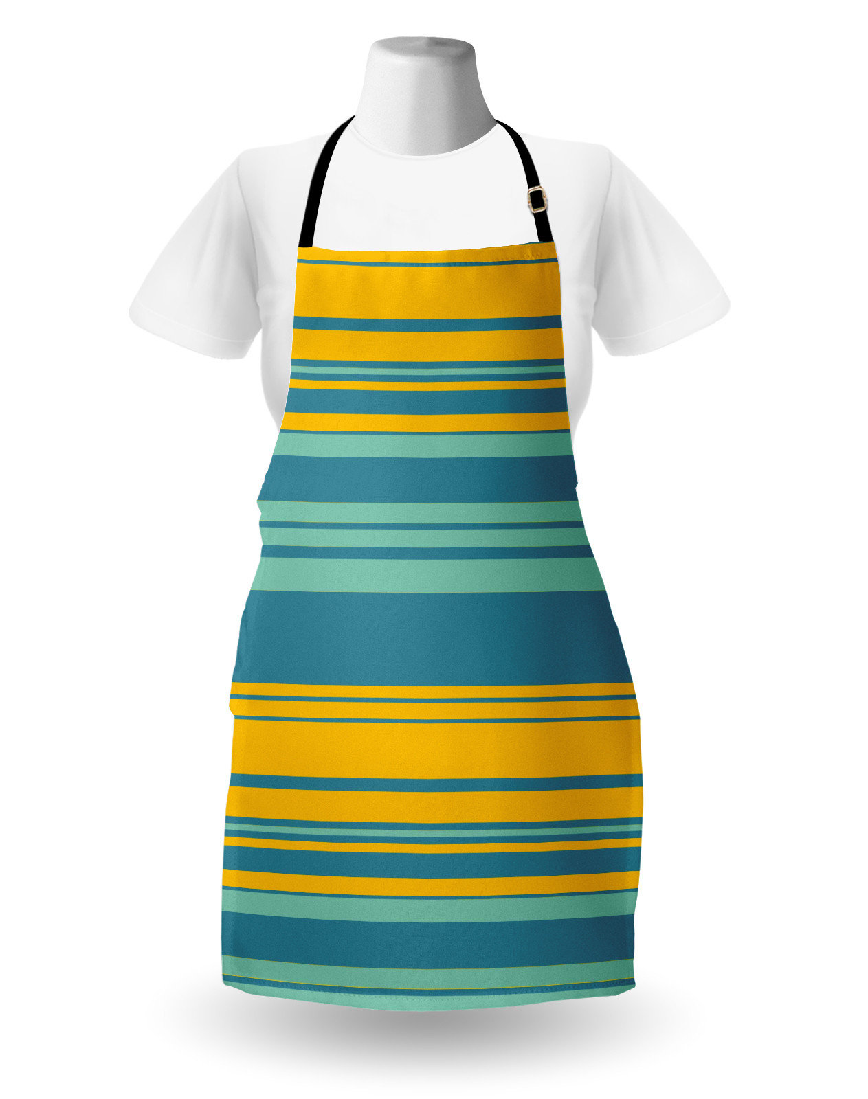 East Urban Home Yellow and Blue Apron Unisex, Horizontal Modern, Adult ...