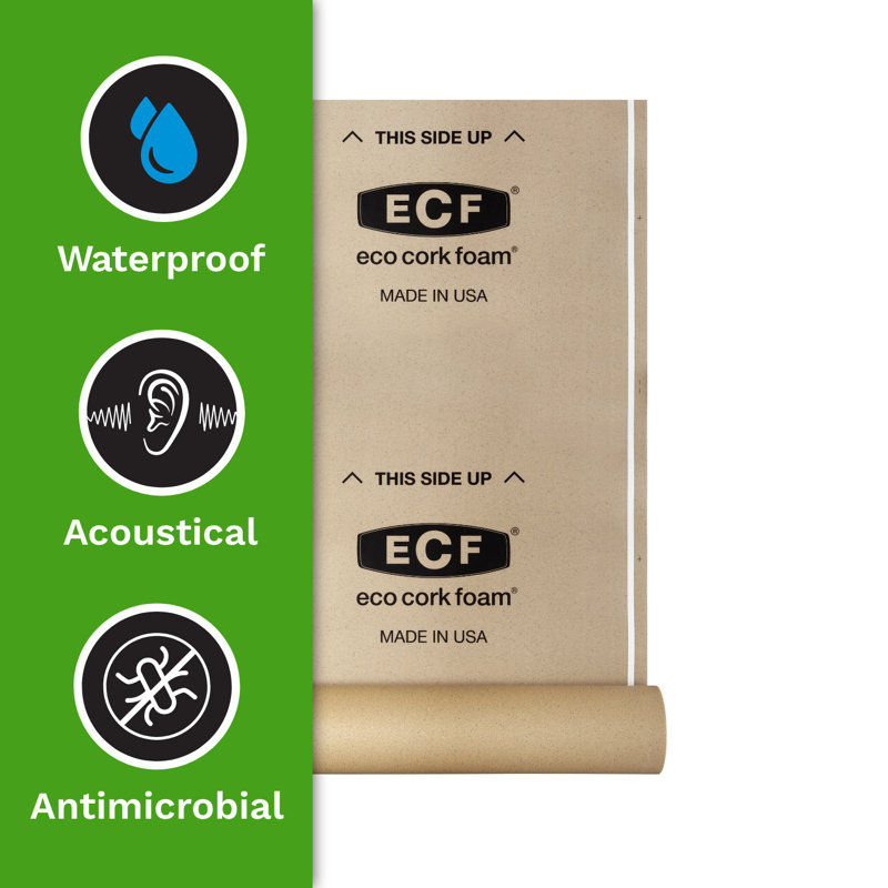 Eco Cork Foam Cork Underlayment Roll (75 sq.ft./roll) & Reviews | Wayfair