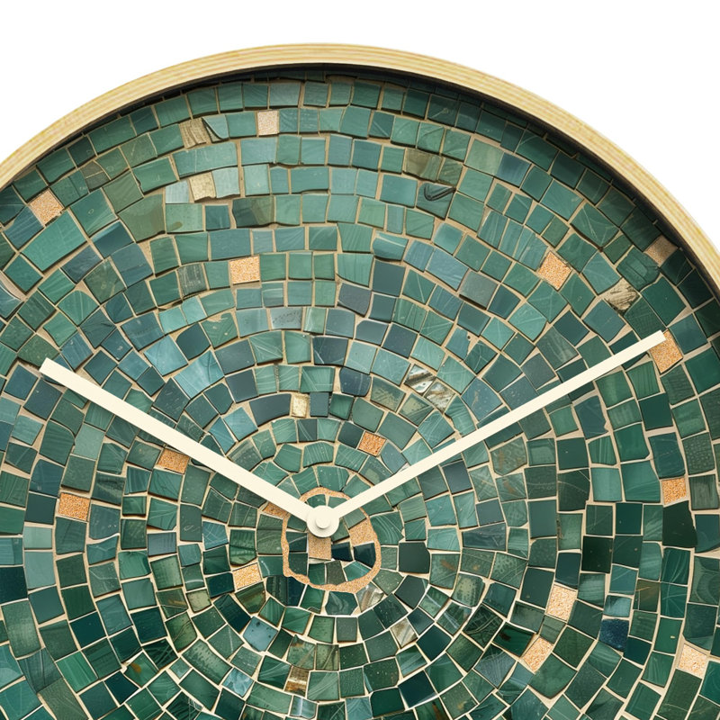 SIGNLEADER Green Mosaic Pattern Illustrations Modern Silent Wooden ...