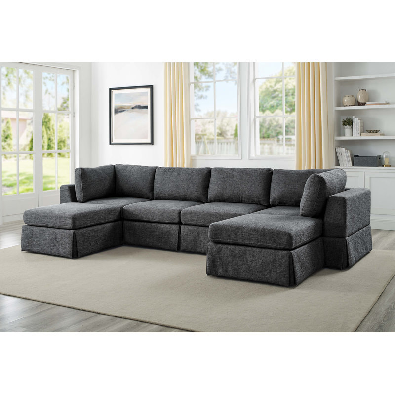 Lark Manor™ Allende 134" Wide Reversible Modular Corner Sectional with ...