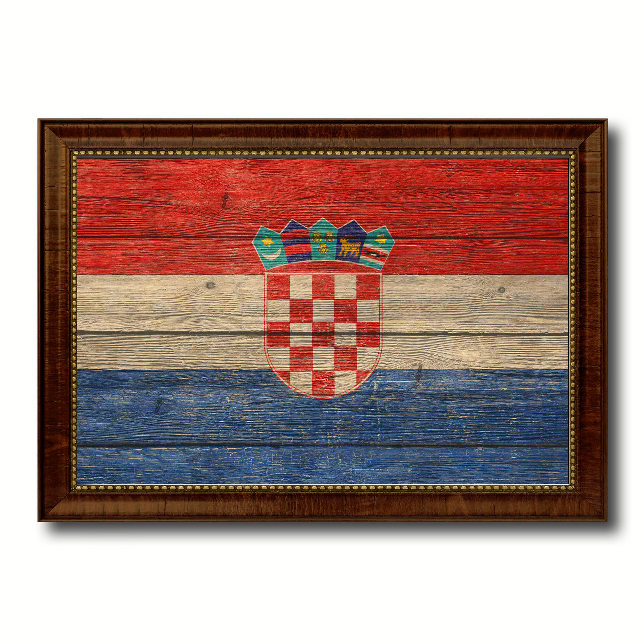 Spot Color Art Croatia Country Flag - Picture Frame Print on Canvas ...