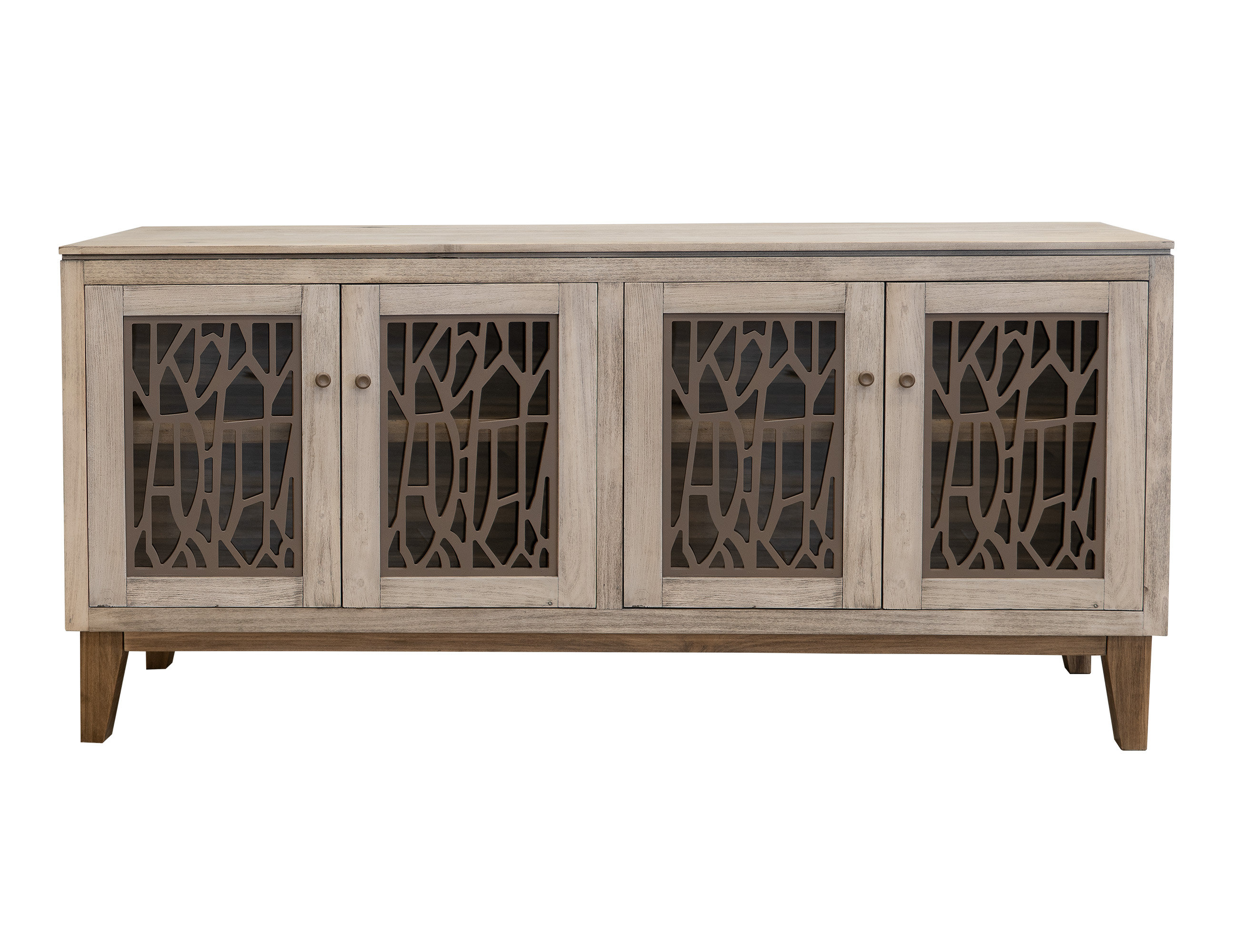 Gracie Oaks 4 Glass Door Console | Wayfair