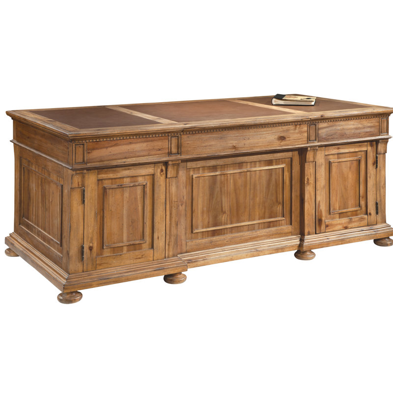 Hekman Wide Executive Desk, Wellington Natural Finish & Reviews | Wayfair