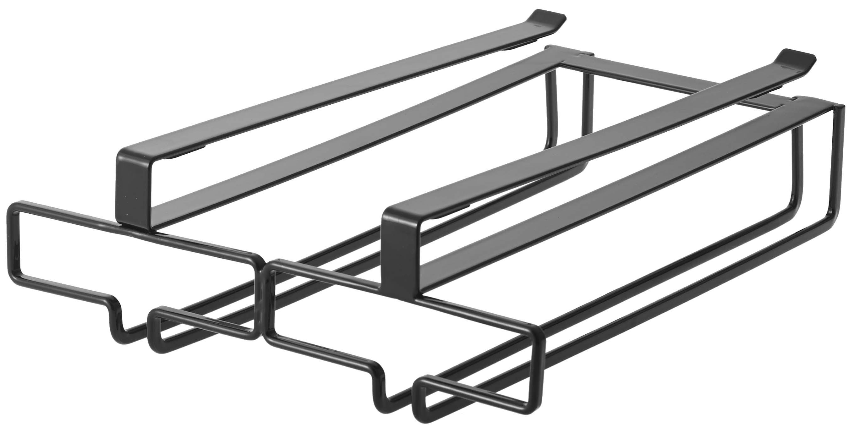 Yamazaki Home Under Shelf Wine Glass Rack - Hanging Storage Holder ...