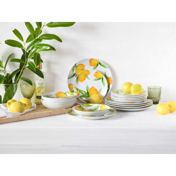 Creatable Luna 16 Piece Porcelain Dinnerware Set - Service for 4 ...