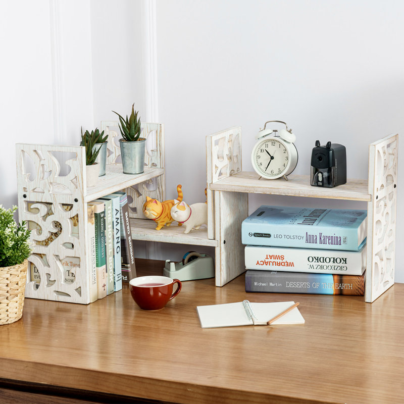 Rosalind Wheeler Barro Expandable Solid Wood Desktop Organizer ...