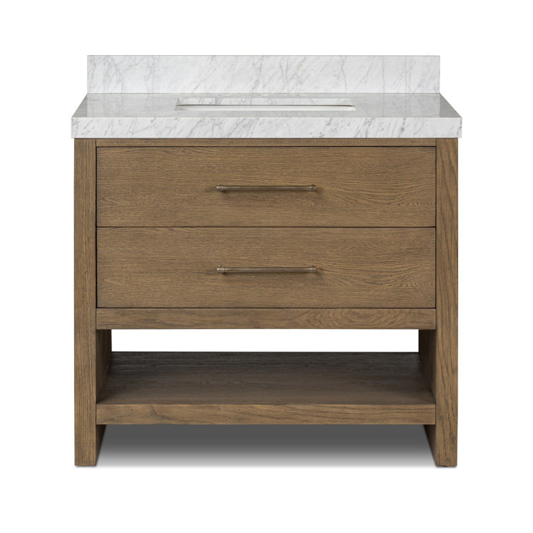 Four Hands Anthem Single Vanity-Carrara Marble | Perigold