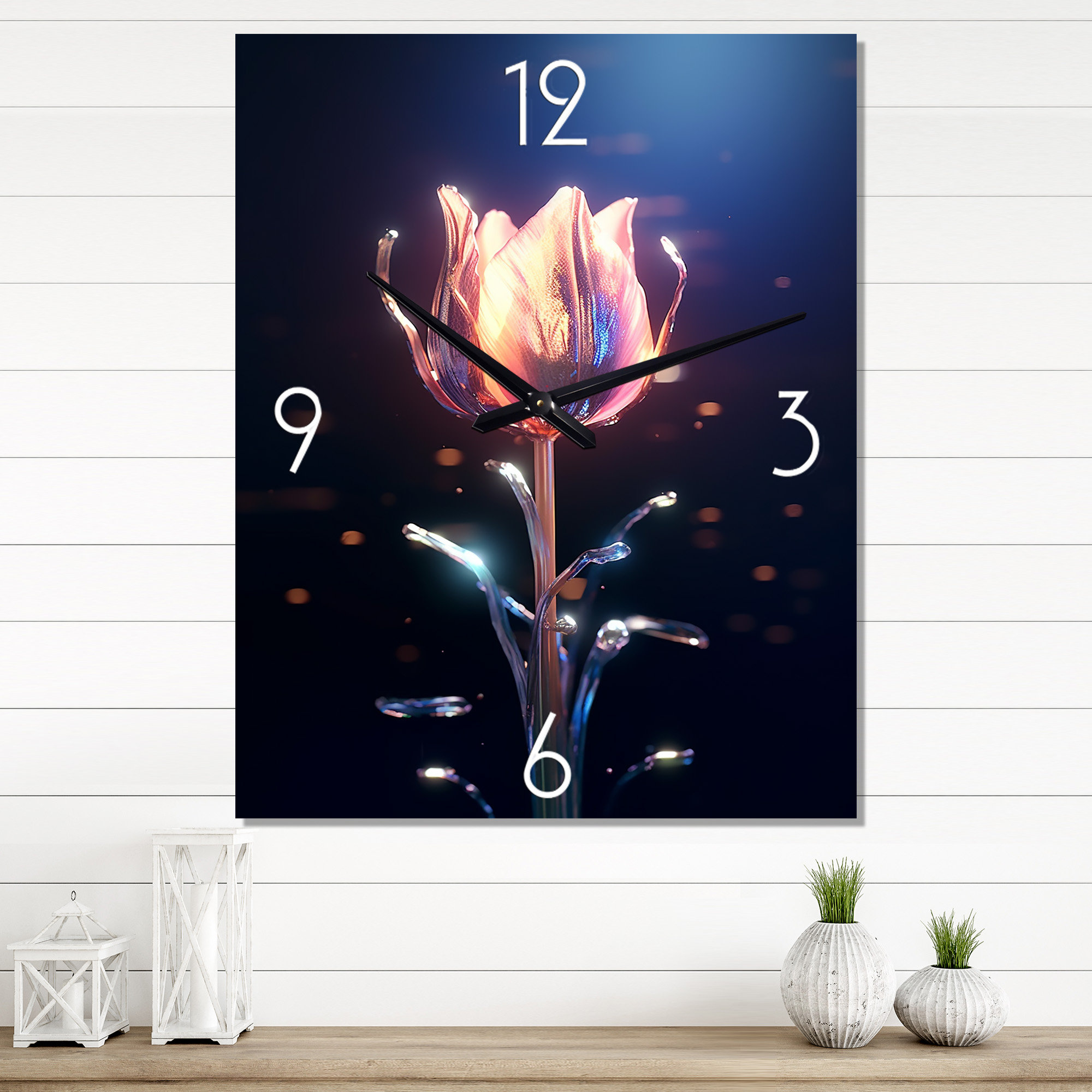 Design Art Luminescent Tulip Blooming Graceously I - Tulip Modern Wall ...