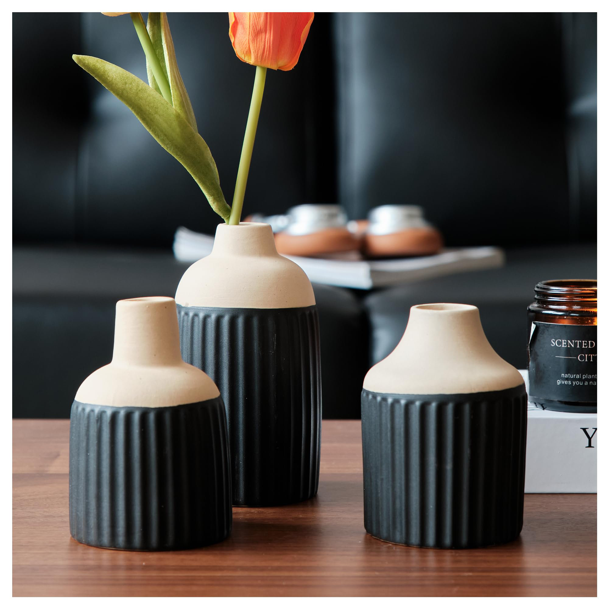 Latitude Run® Bud Flower Vase,Modern Boho Aesthetic Ceramic Decorations ...