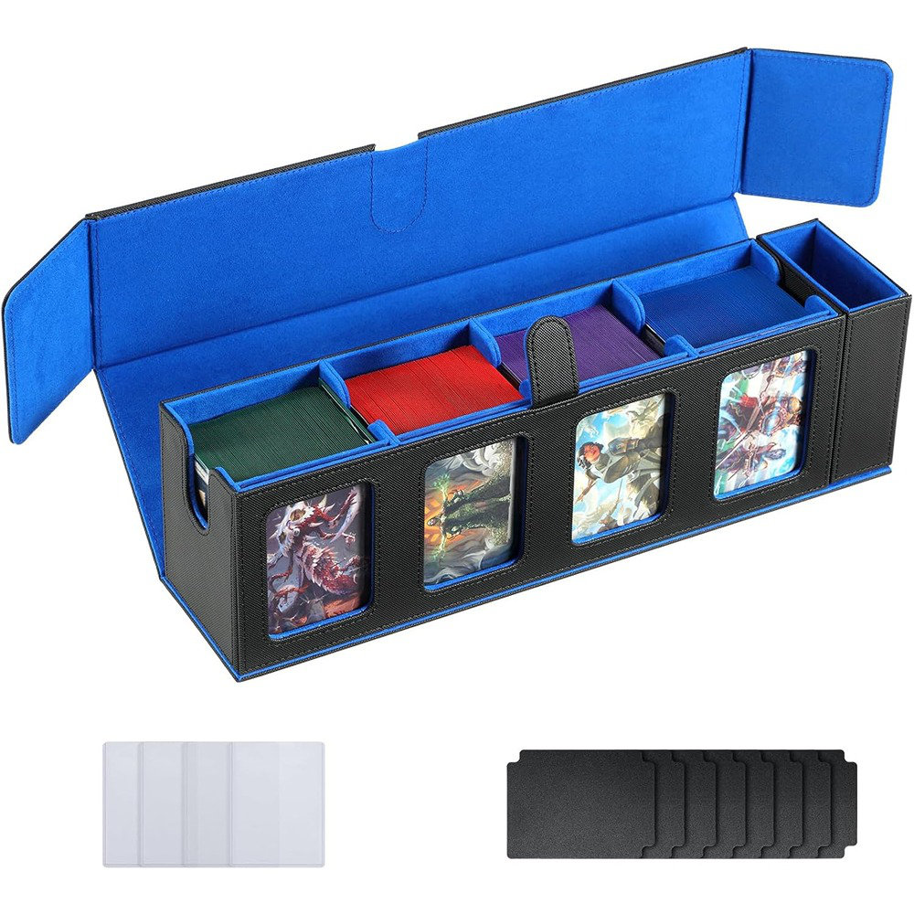 MAXAYA Trading Card Deck Case For 840 Cards, Storage Box With Display W ...